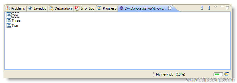 Eclipse Tips - Prakash G.R.: Using progress bars ...